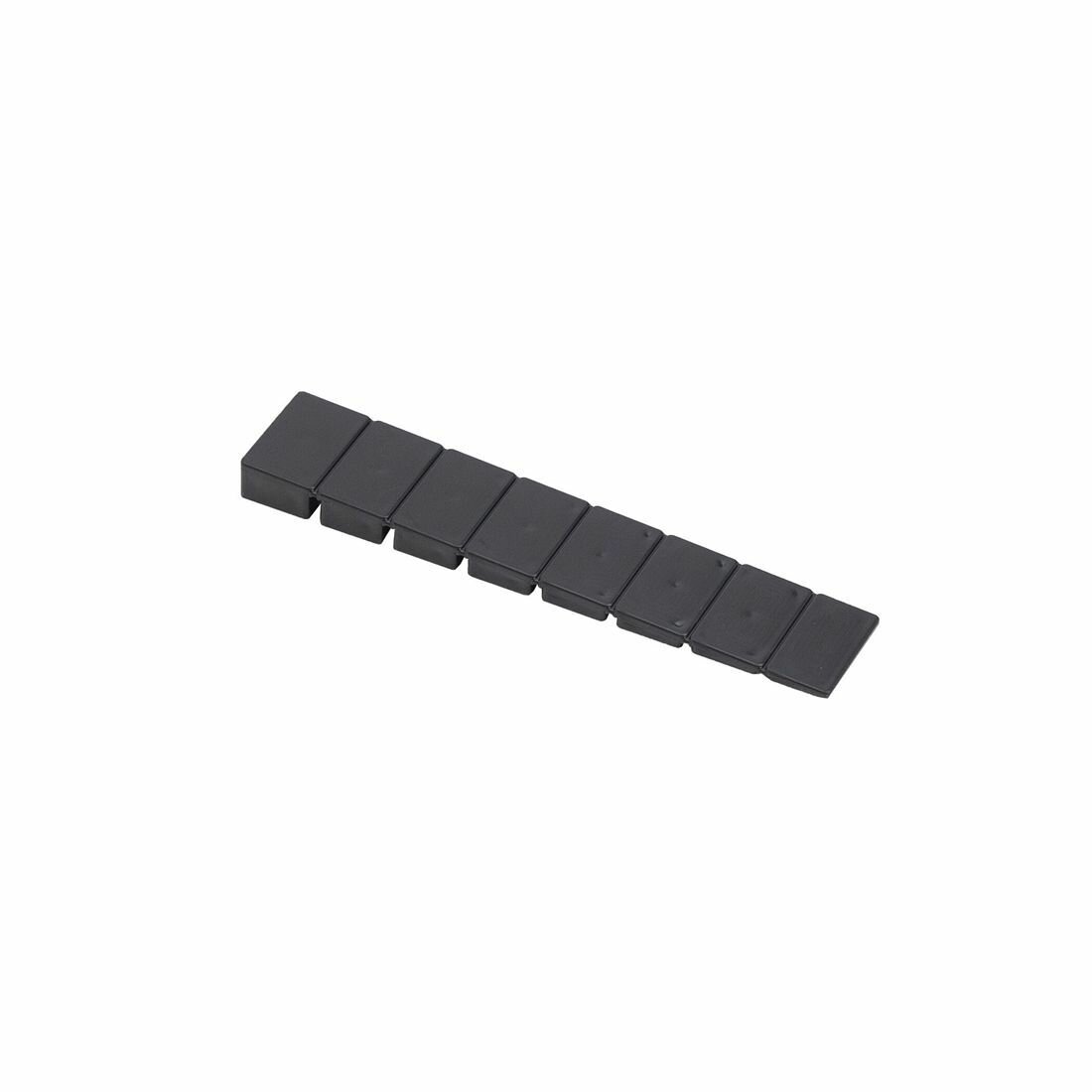 Клин мебельный подкладной обламываемый, чёрный пластик (для выравнивания мебели, 100х20х7мм)