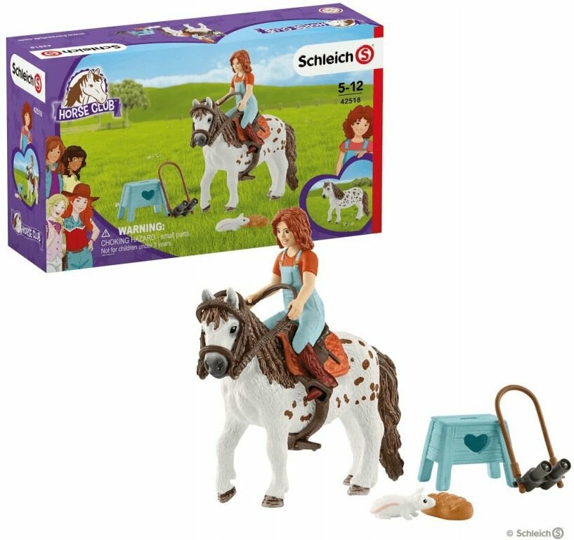 Фигурки Schleich Horse Club - Игровой набор Шляйх Миа и пони Спотти 42518