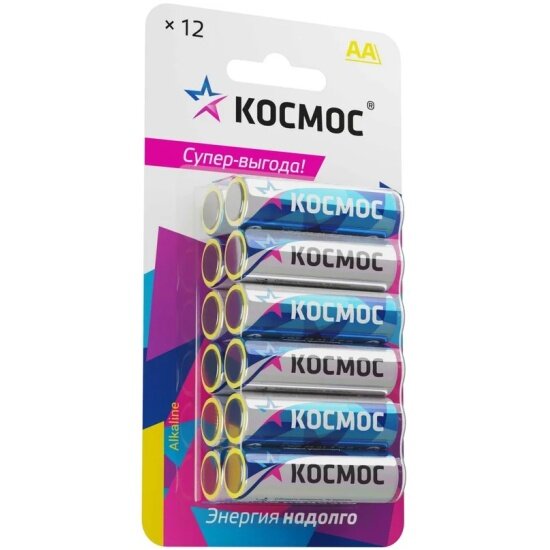 Элемент питания алкалиновый Космос Электро Космос AA/LR6 BP-12 (блист.12шт), KOCLR6BL12