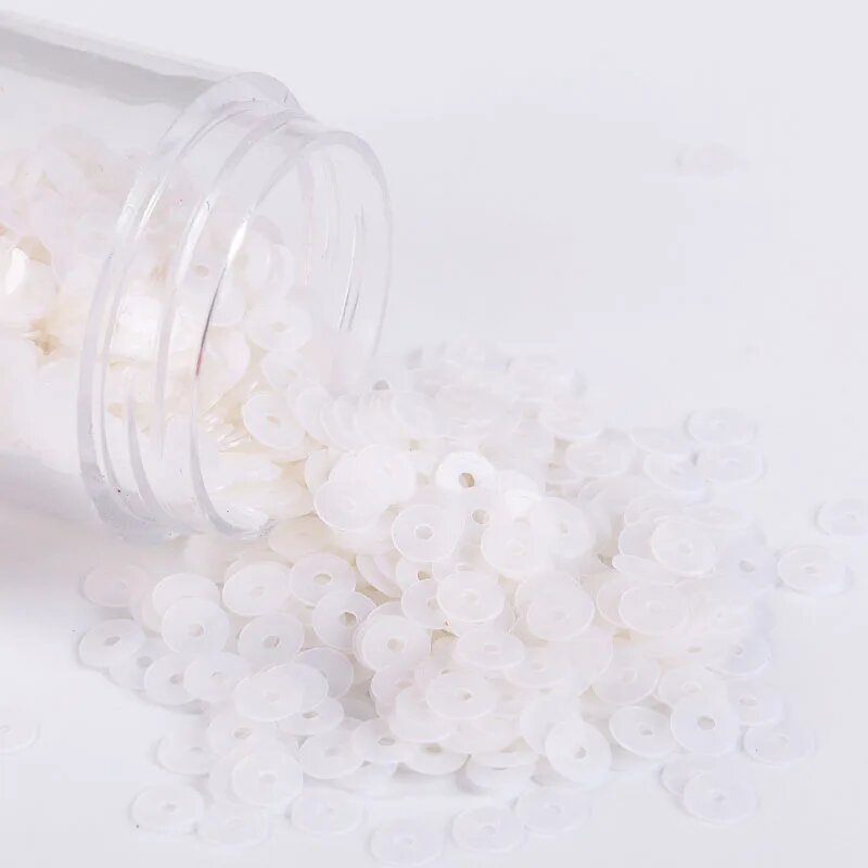 Блестки isequins круглые плоские 2 мм/3 мм/4 мм Белый, 2mm 4000pcs, 14 White