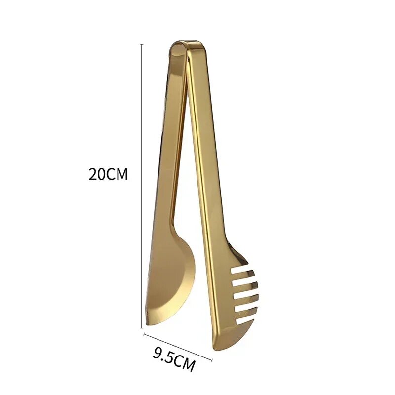 Золотые кухонные щипцы 20х9.5 см, Style 1