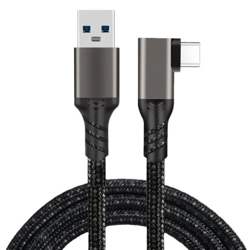 Кабель USB 3.2, локоть, 10 Гбит/с, 3 м, 5 м, для Oculus Quest2, кабель VR Link, кабель USB Type A to USB C с аксессуарами для быстрой зарядки QC3.0 1m, Elbow