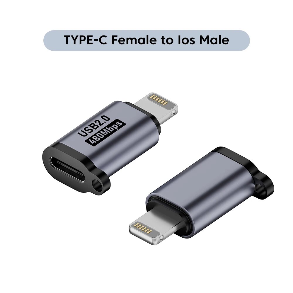Переходник с Micro USB на USB Type-C, 480 Мбит/с 1PC C To Lightning