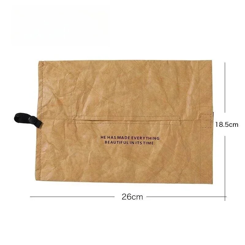 Коричневая бумажная коробка для салфеток 26x18.5 см