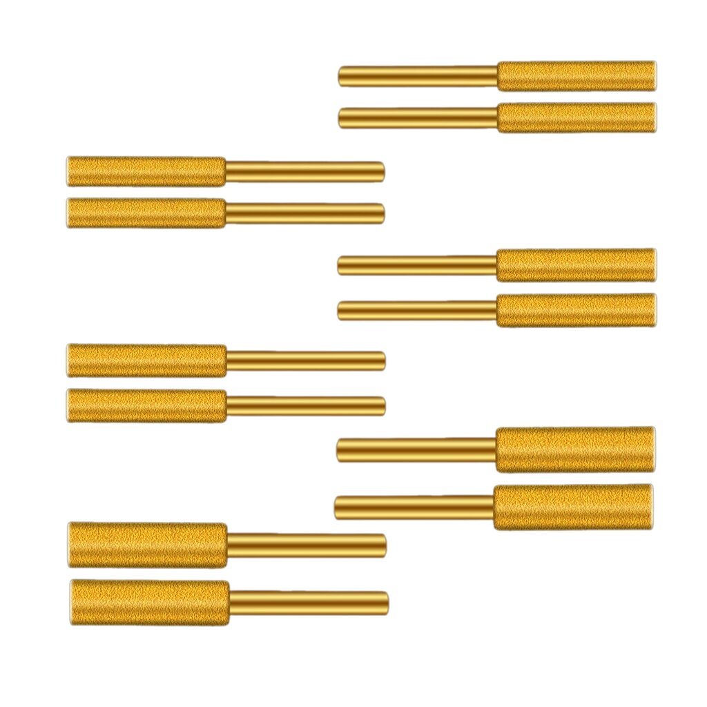 12шт Алмазная Цепная Пилка Для Бензопилы 12шт Алмазная Заточная Головка Для Бензопилы Алмазная Точилка Для Бензопилы Напильник Для Бензопилы