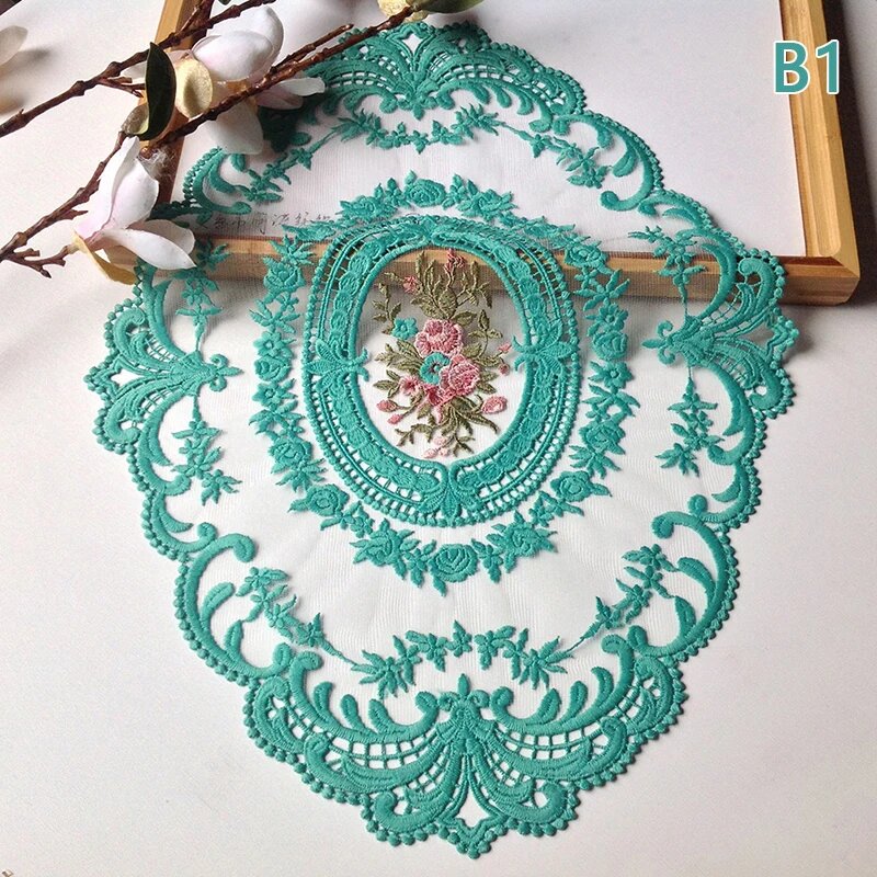 Кружевные кофейные подставки из полиэстера B1