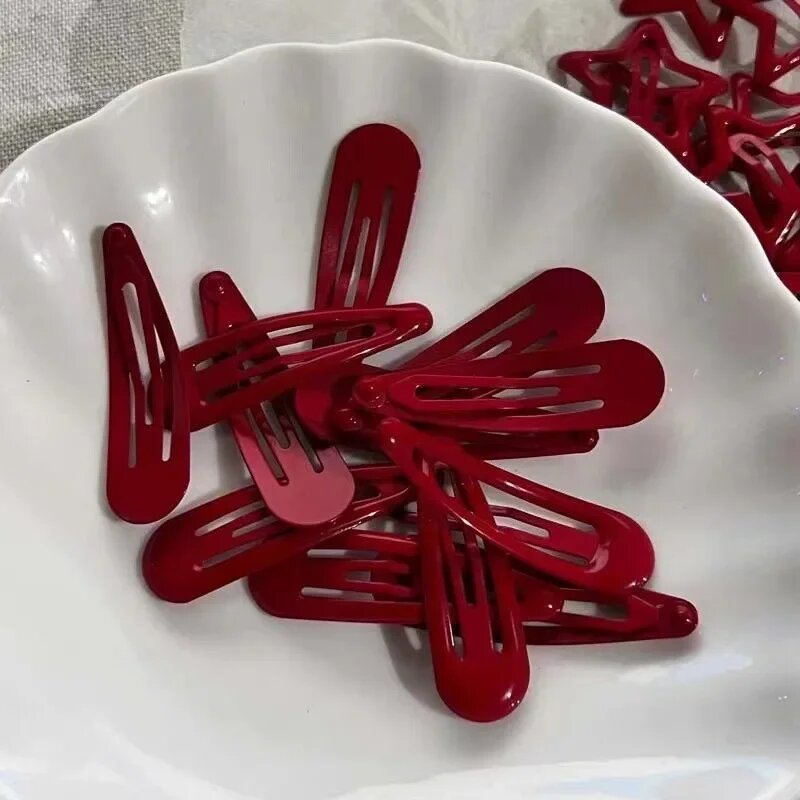 Бордовые заколки для волос, 10 шт.