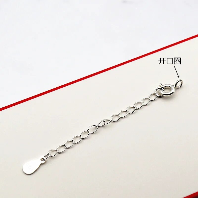 Цепочка-карабин из серебра 925