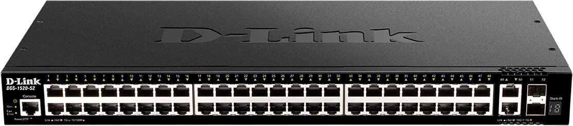 Коммутатор D-Link DGS-1520-52 DGS-1520-52/A1A 48G 10G 2SFP+ управляемый