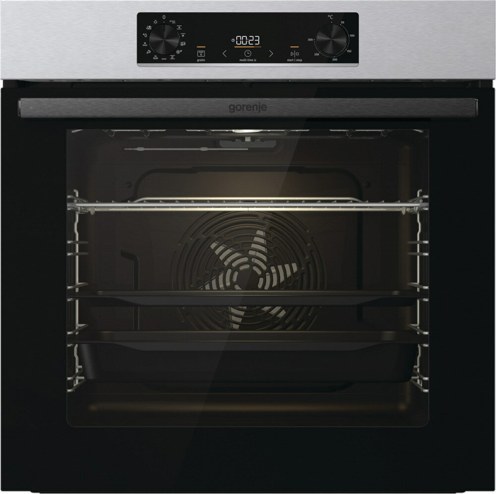 Электрический духовой шкаф Gorenje BOSB6737E03X 59 см, 77 л гриль конвекция, серебристый