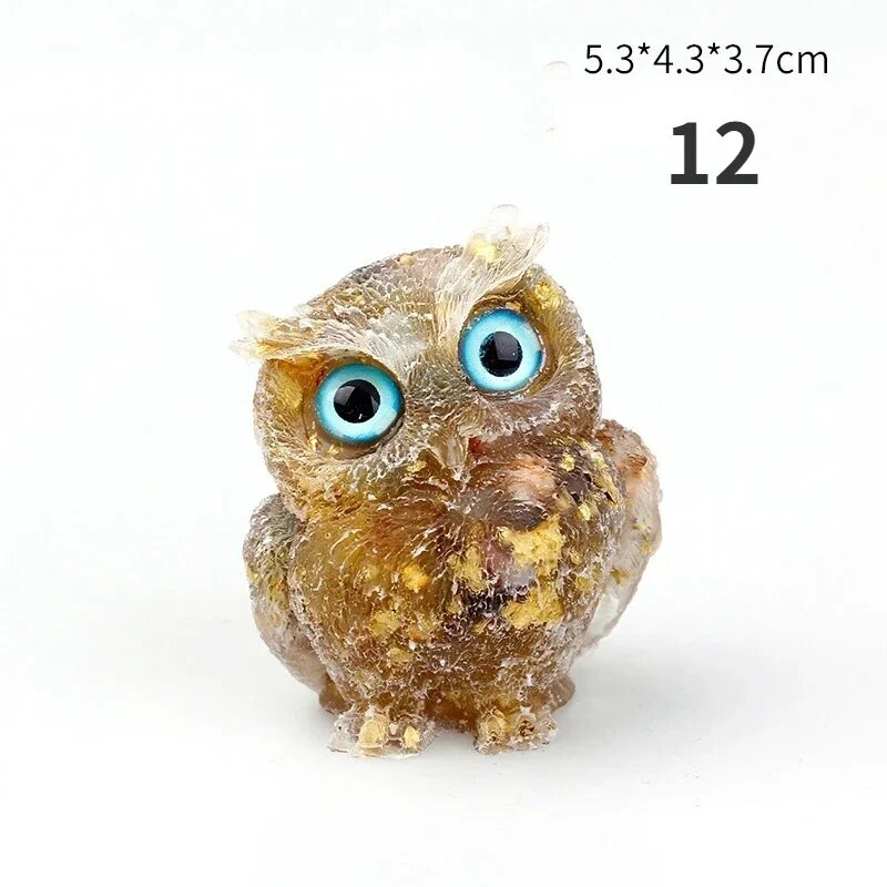 Фигурка совы из камня, Цвет: 12