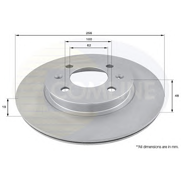 COMLINE ADC1043V (517121C050) диск торм hyu Getz (Гетц) (tb) all 02-10 (Комплект 2 штуки)