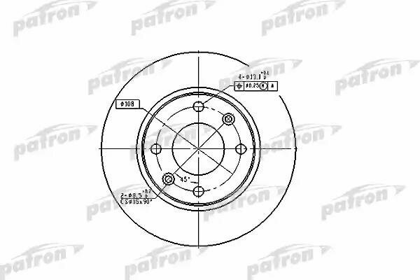 Диск тормозной передн CITROEN: XSARA 97-05, XSARA купе 98-05, PEUGEOT: 206 SW 02-, 206 хечбэк 98-, 306 94-01, 306 хечбэк 93-01, 306 кабрио 96-00