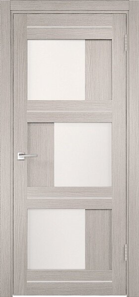 Межкомнатная Дверь Verda Z-2 Лиственница Белая со Стеклом Сатинат Белый 2000х600мм (Полотно+Коробка+5 Наличников) / Верда.