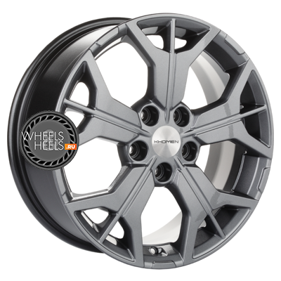 Диск автомобильный литой Khomen Wheels KHW1715 (Kodiaq/Tiguan) 17x7 5x112 et40 dia57.1 Gray