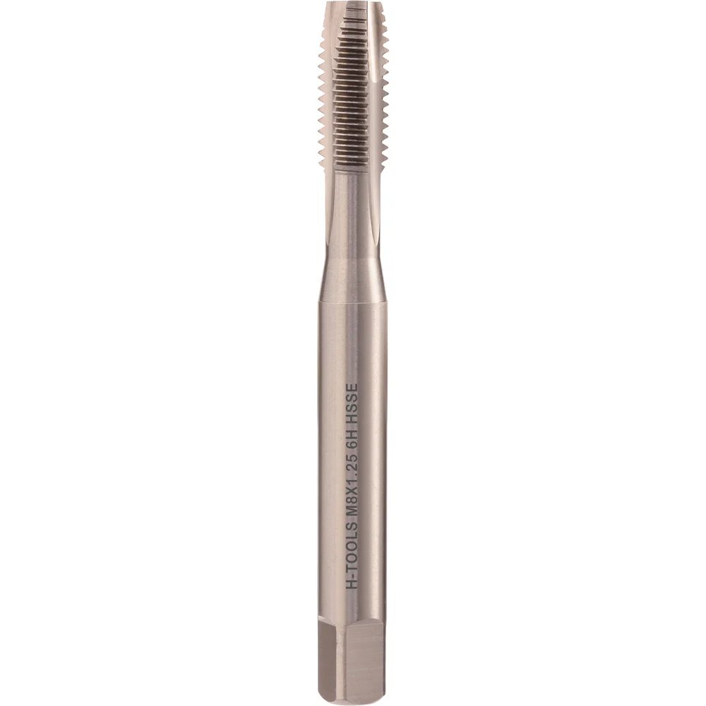 H-Tools Метчик машинный левый М8 шаг 1.25мм DIN371 HSSE 6h a=6.2 33442HT