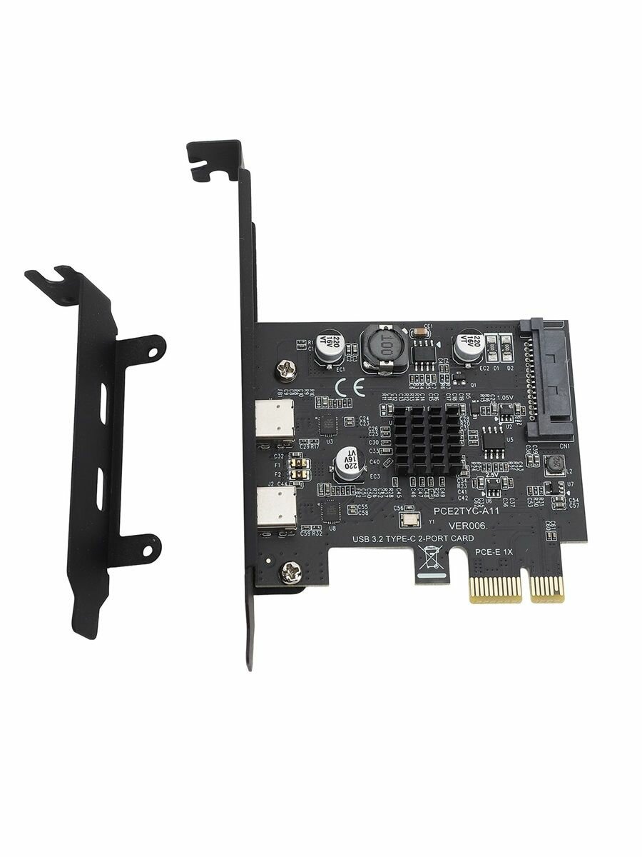 Высокоскоростная карта расширения PCI Express 10 Гбит/с USB 3.2 GEN2 Dual Type C для настольных ПК с ОС Windows