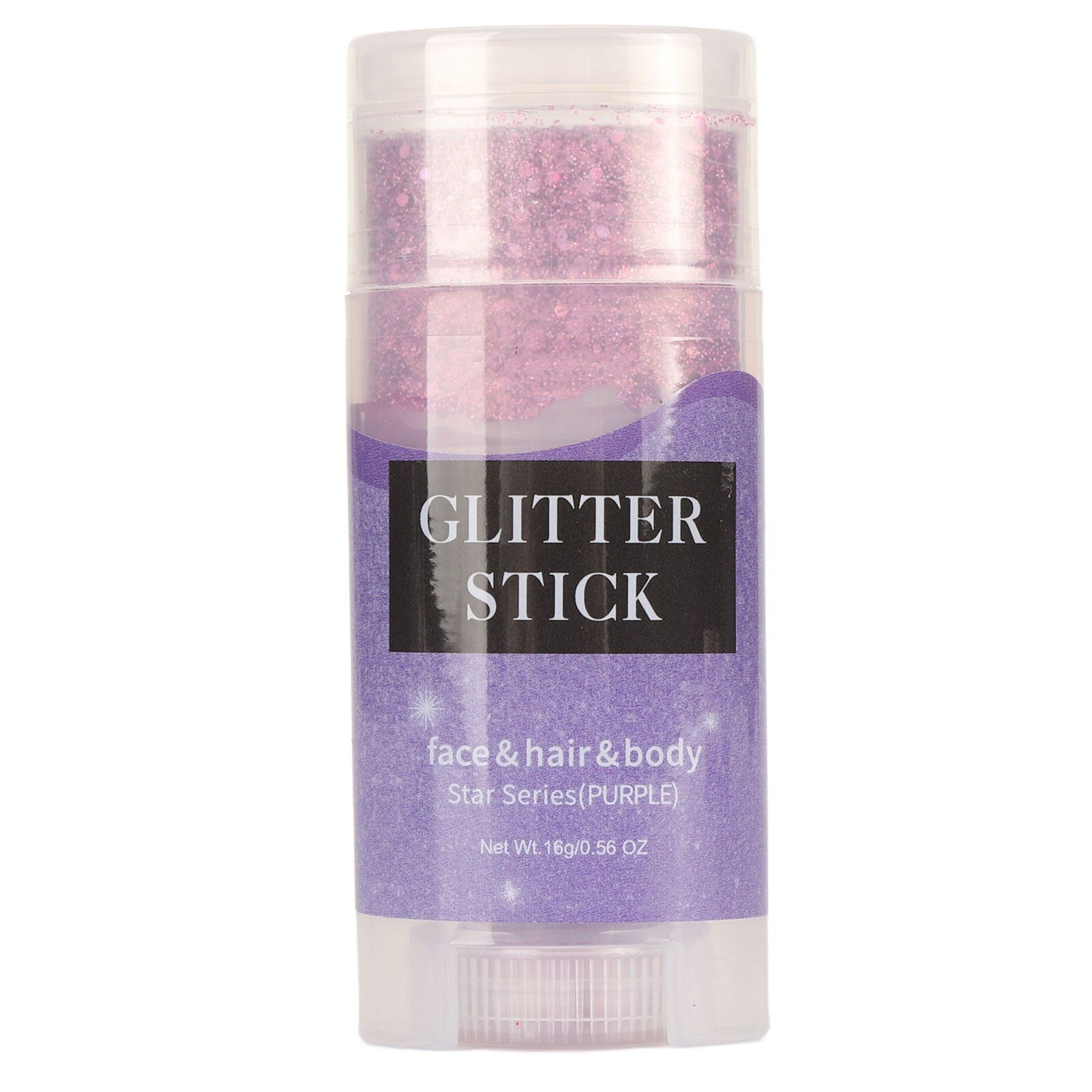 Блестящий карандаш для тела, стойкий сверкающий крем для макияжа, гель для волос и лица для выступлений на фестивале, 16 г, фиолетовый