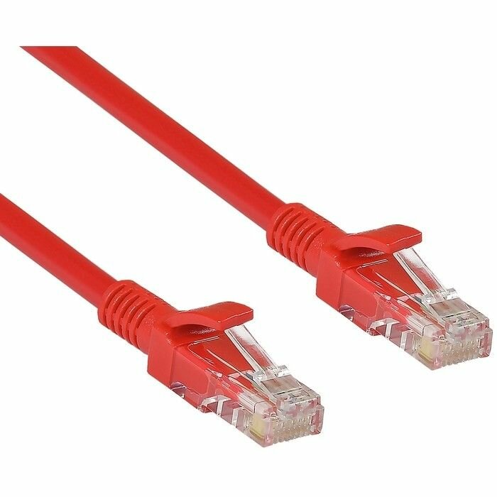 EXEGATE Коммутационный шнур EX258676RUS Патч - корд UTP - RJ45 - RJ45 - 5e - 2M - RD, UTP, cat.5e, 2м, красный