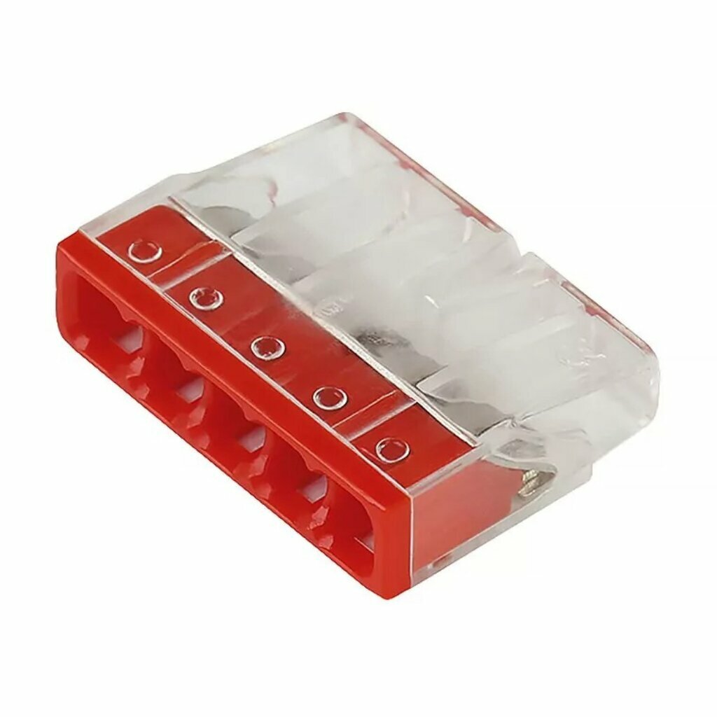 Клемма монтажная, 5 отверстий, Smartbuy, SBE-pwco-5-rp