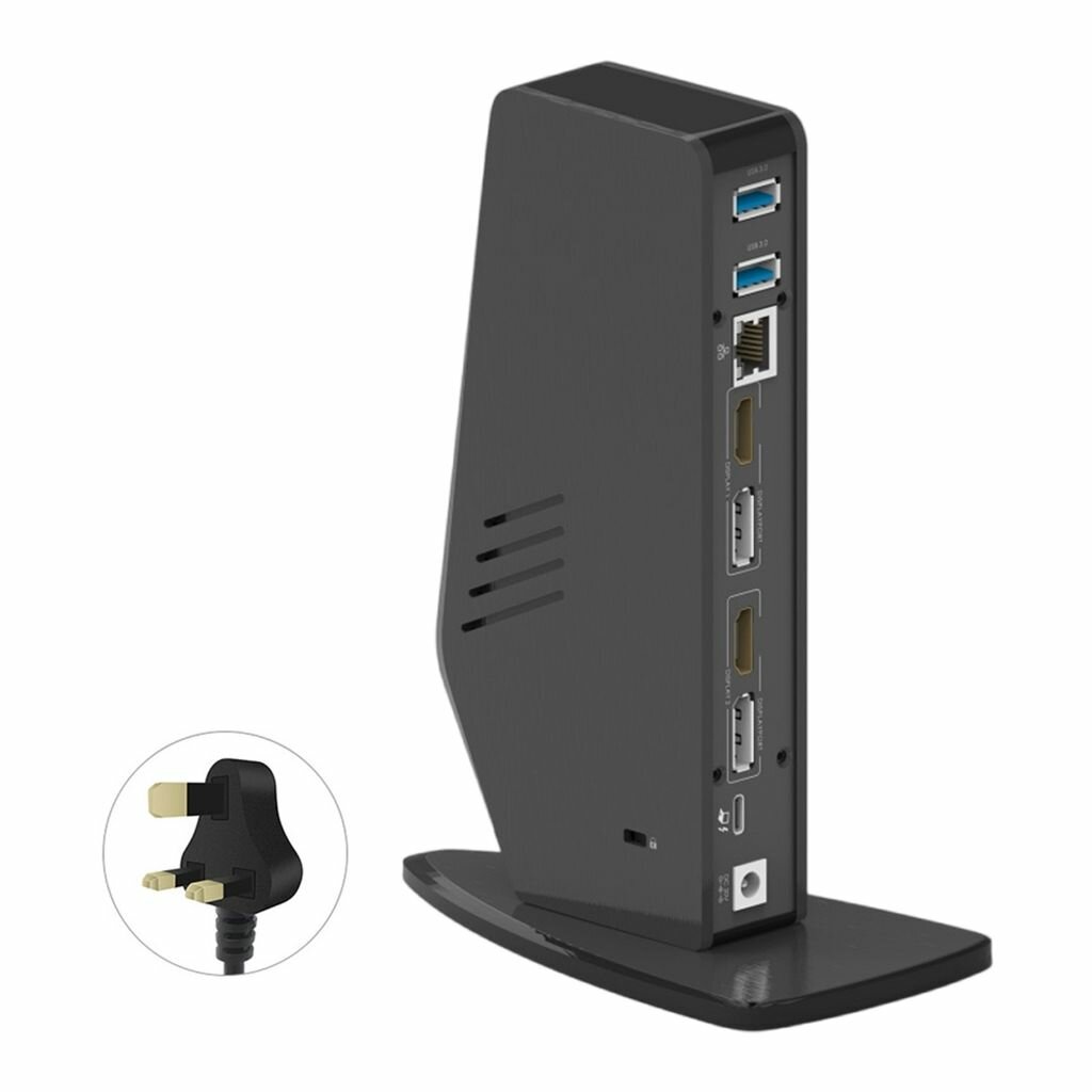 Универсальная док-станция для ноутбука gigabit Ethernet с несколькими дисплеями сверхвысокой четкости 4K -британский стандарт