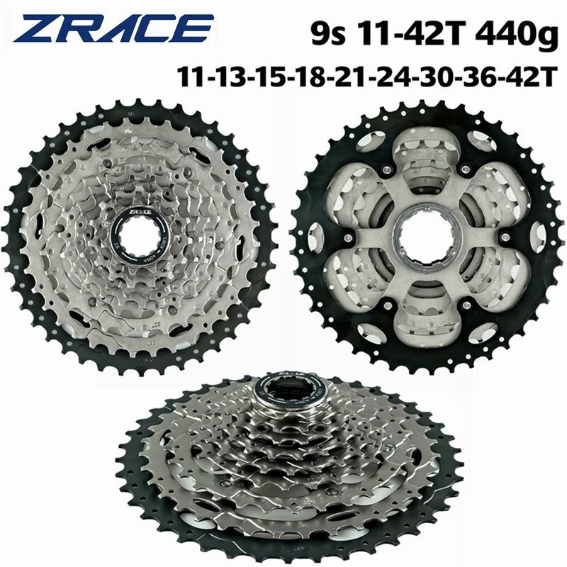 ZRACE Велосипедная кассета 9 скоростей сталь 11-40T/11-42T 9s42T