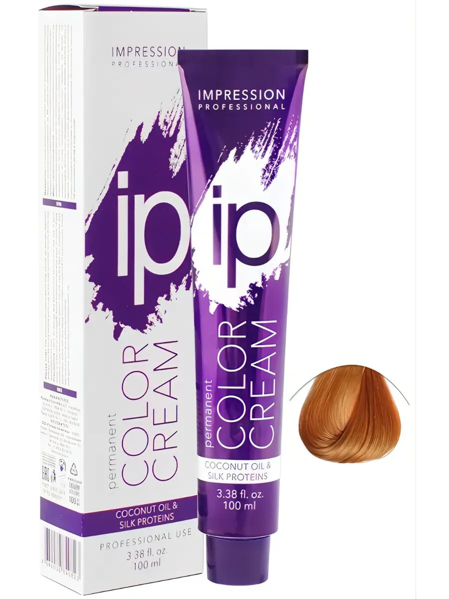 Стойкая крем - краска "Светлый блонд интенсивно - медный 8.44"