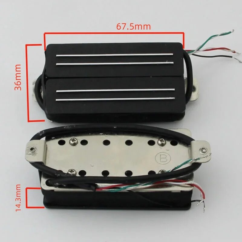 GUYKER Высокомощные 6-струнные хамбакер звукосниматели черные 6 Strings 1 SET