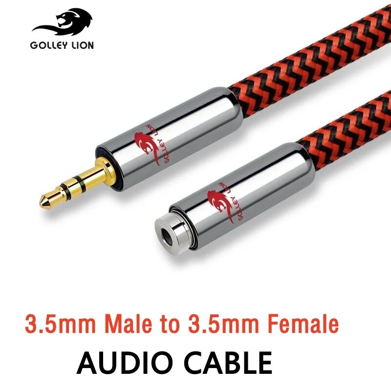 Aux Jack 1/8 дюйма 3,5 мм аудиокабель «папа-мама» для телефона, ноутбука, компьютера