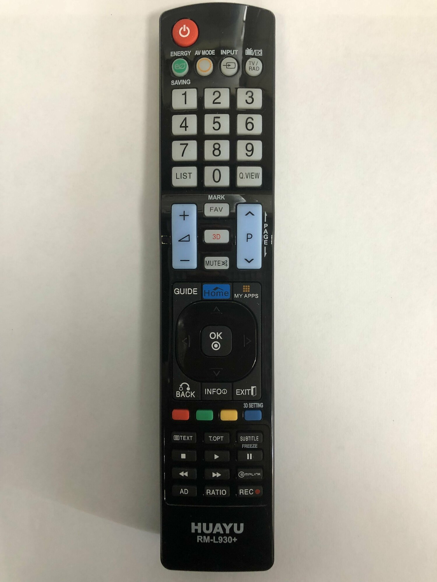 Пульт управления для телевизоров LG /RM-L930+ HUAYU/ универсальный, черный