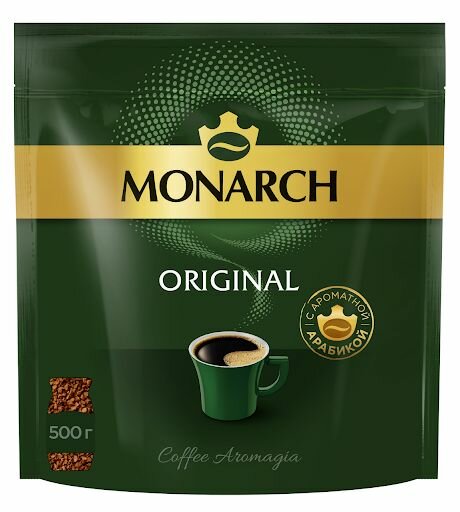 Кофе растворимый JACOBS Monarch/Monarch Original натуральный сублимированный, 500г x 3 упаковки