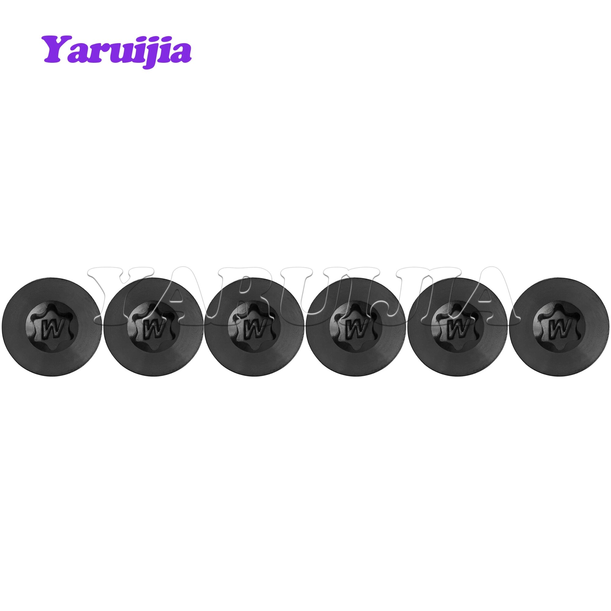 6 шт. Титановые болты M6x35mm Black T30 Yaruijia