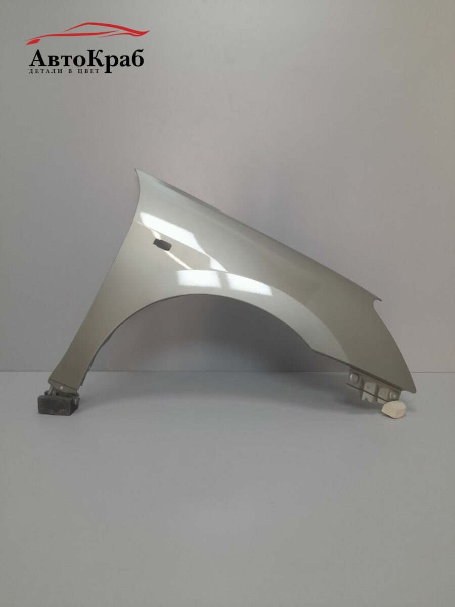 Крыло переднее правое в цвет для Ниссан Альмера G15 2012 - 2018 г. KNM - серо зеленый