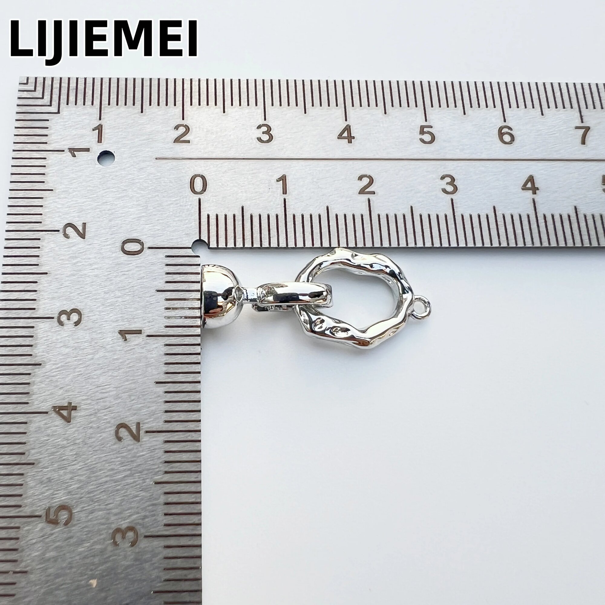 Коннектор для ожерелья, серебряный, TN-ban kou-silver
