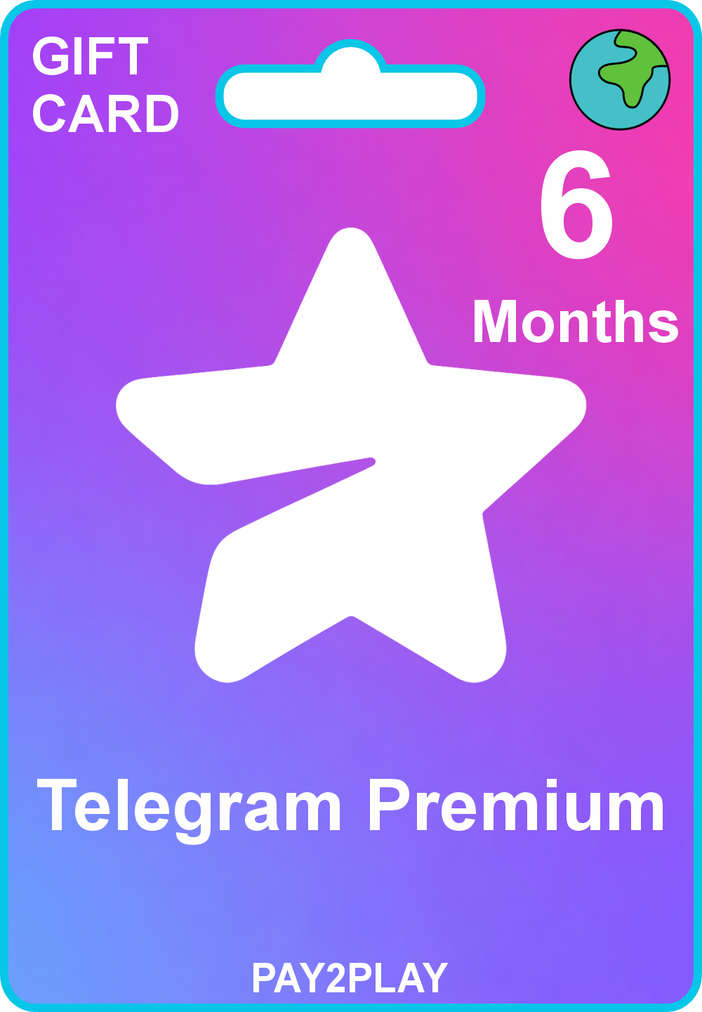Подписка Telegram Premium 6 месяцев /Подарочная карта, Продление подписки / Telegram Premium Subscription 3 months