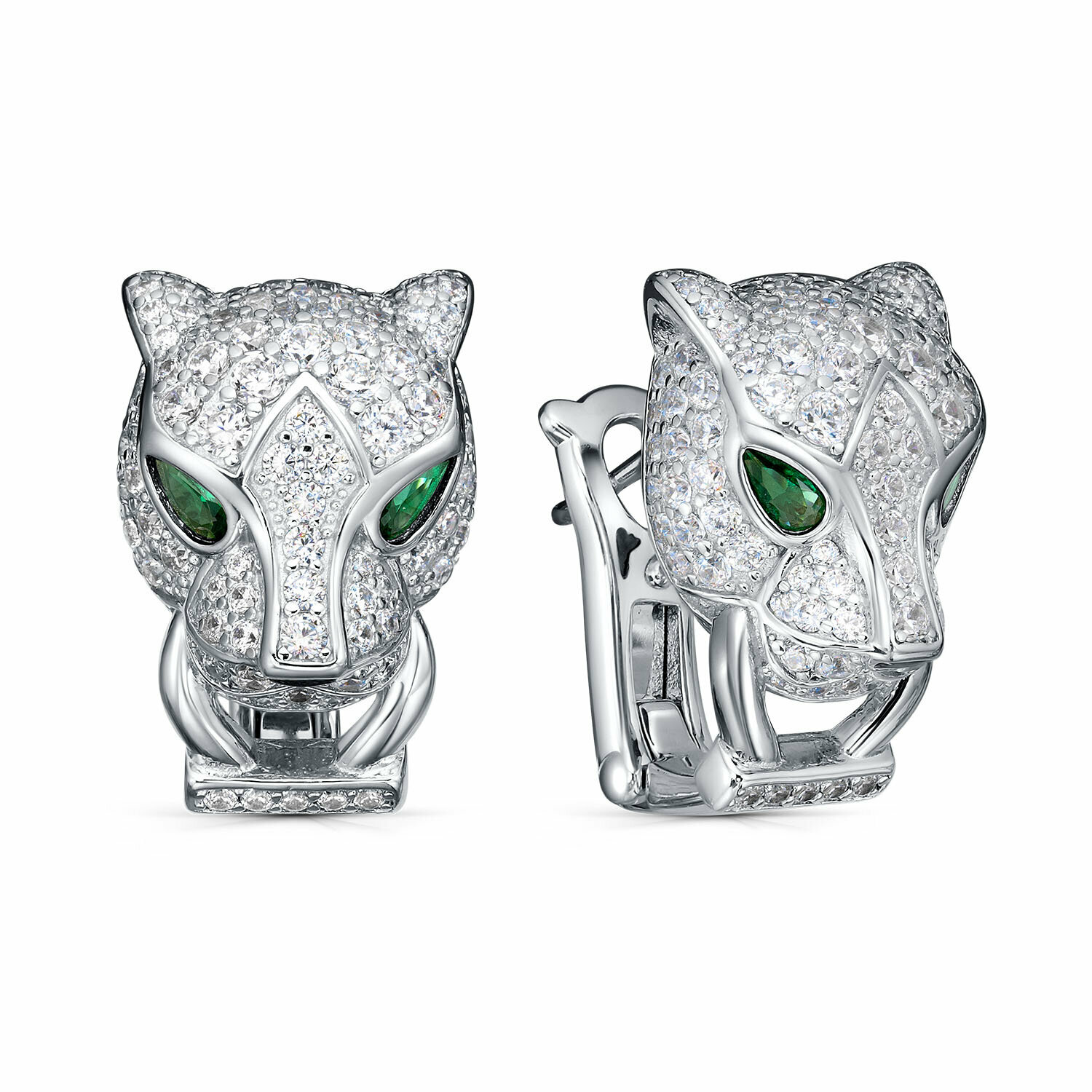 Серьги с подвесками, серебро, 925 проба, родирование, фианит