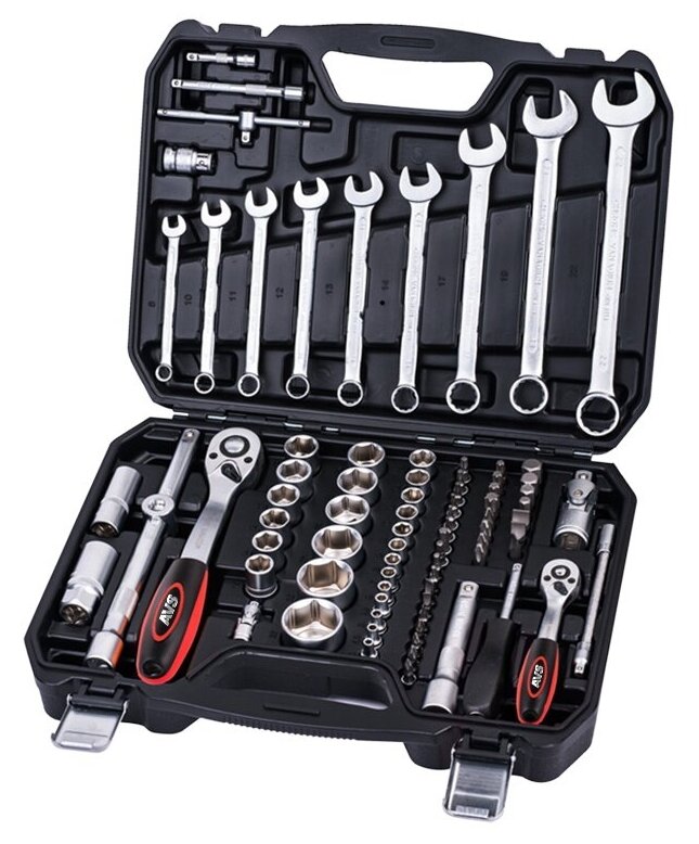 Набор инструмента 82 пр. 1/2" 1/4" 6 гр. AVS