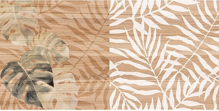 Плитка настенная Laparet (Лапарет) Organic коричневая узор 08-01-15-2454 20х40 см (1.2 м2)