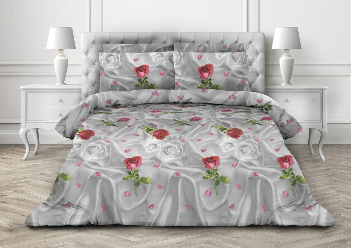 Простыня на резинке 090*200 см, бязь ГОСТ, борт 25 см (Серебряный будуар)