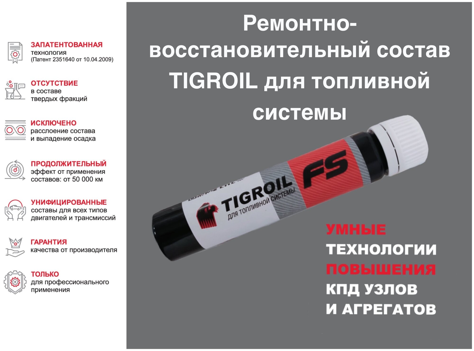 Присадка TIGROIL для топливной системы. Ремонтно-восстановительный состав Тигроил