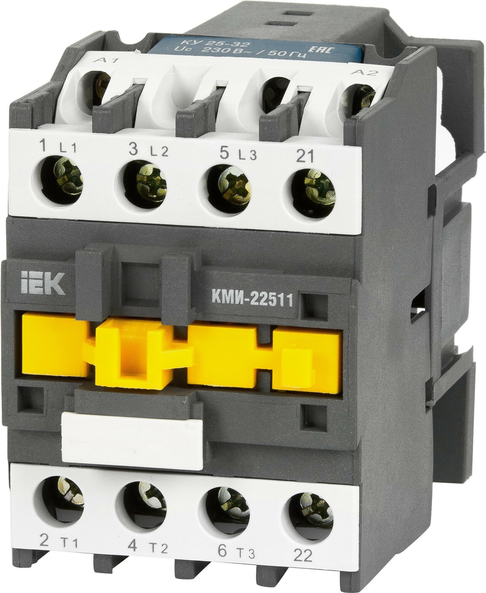 Контактор КМИ-22511 25А 230В/АС3 1НЗ IEK KKM21-025-230-01