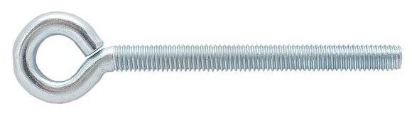 Петля-винт М6х60х10 мм, комплект 2 шт, мебельный крепеж с резьбой М6 для дверей