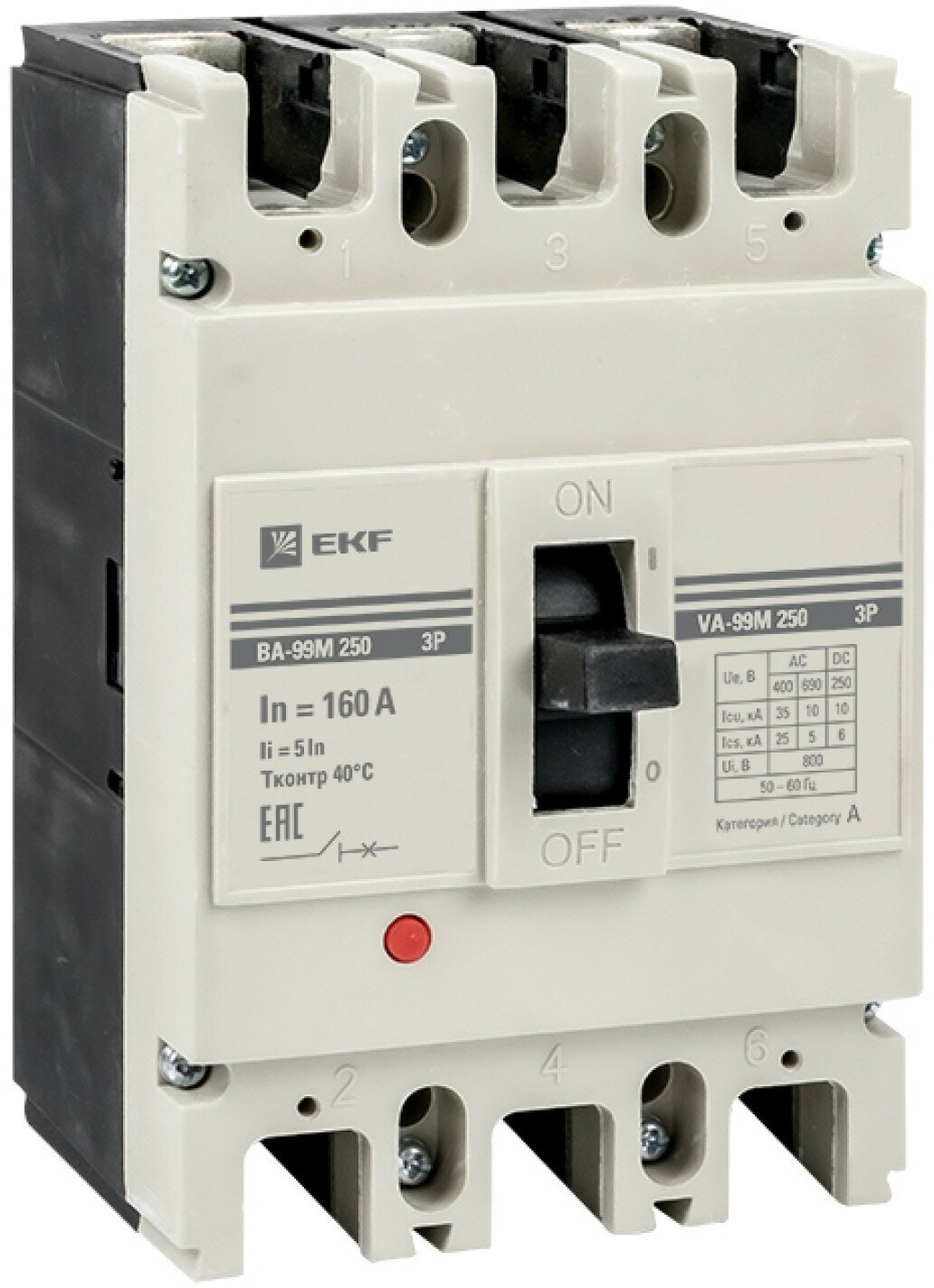 Выключатель автоматический ВА-99М 250-160А 4P 5In 35кА EKF PROxima