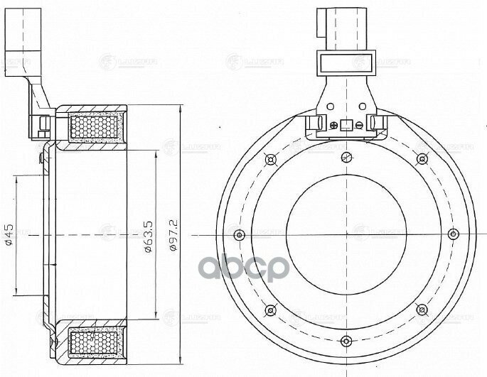 Катушка Эл/Магн. Компрессора Кондиц. Для А/М Ford Focus Ii (05-)/Mondeo Iv (07-) (Lmcc 1001) LUZAR арт. LMCC1001