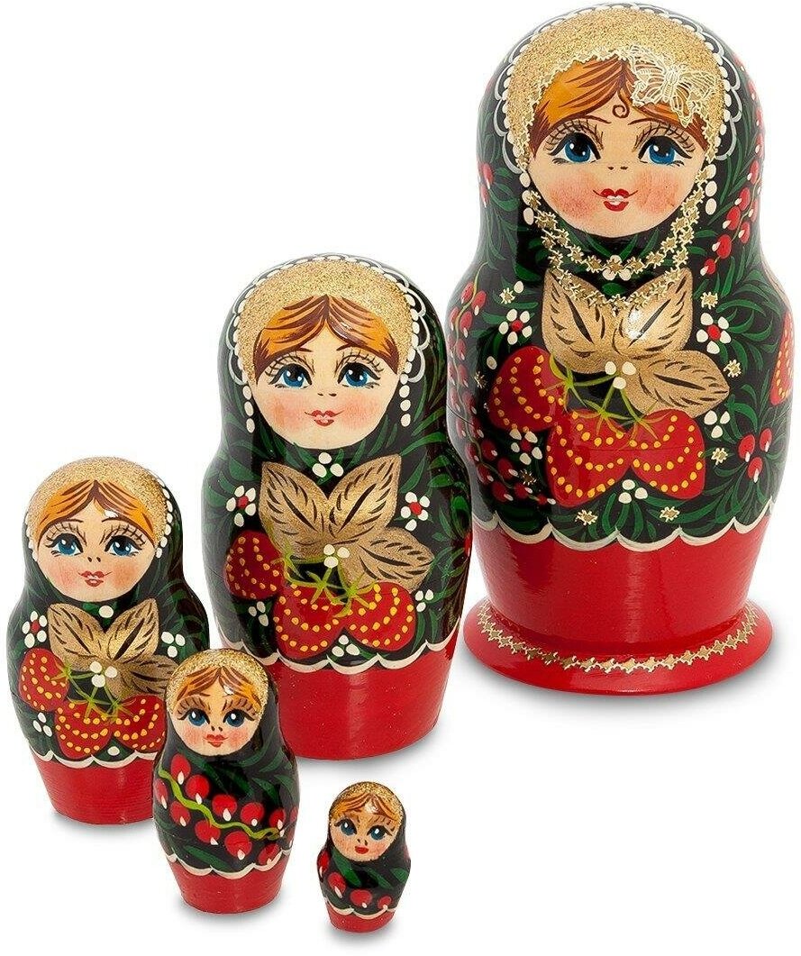 Матрешка 5м "Ягодка" A2039612 Народные промыслы, Дерево липа, краски, лак