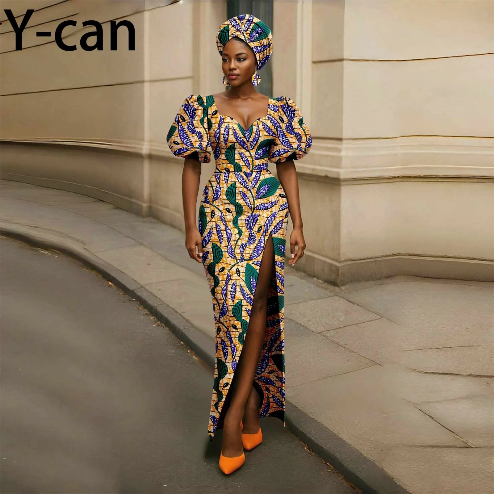 Женское платье Y-can хлопковое африканское Customized, 360x