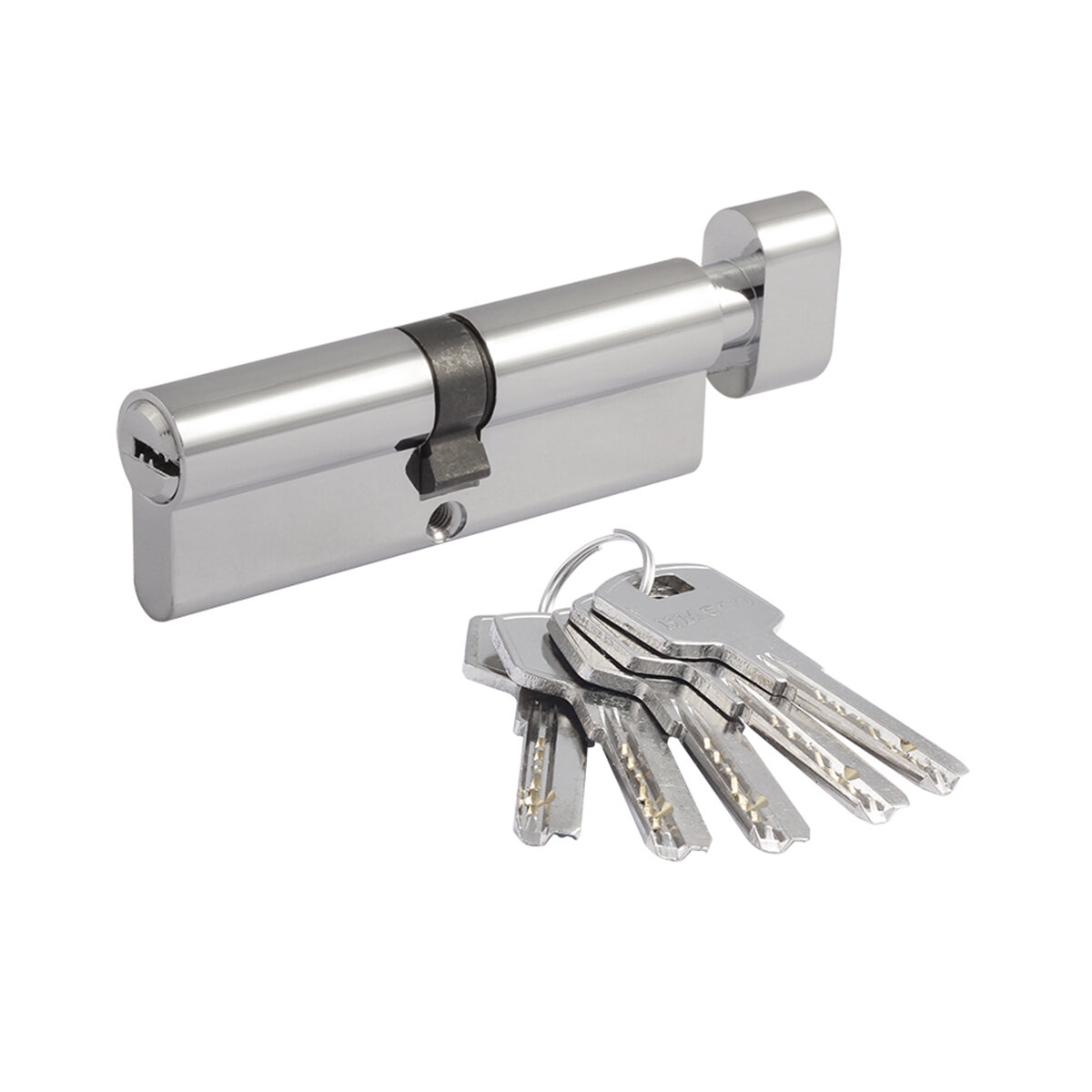 Цилиндровый механизм Нора-М STD AL ЛПВ-90 (45-45), ключ/вертушка, хром