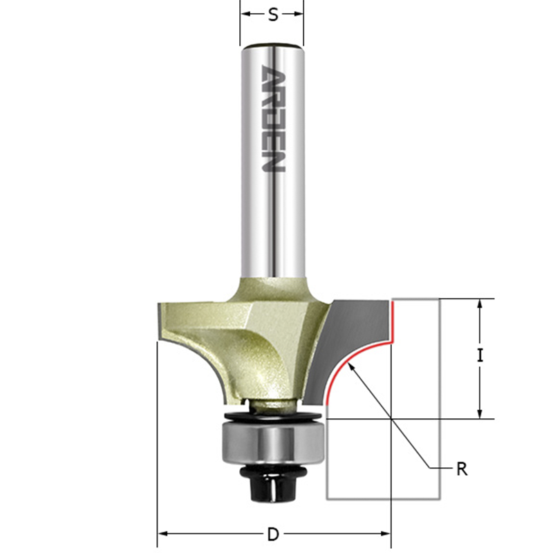 Фреза внутр. радиус (нижн. подш.) Z=2 R=22.2 D=57x28.6x85 S=12 ARDEN 301291