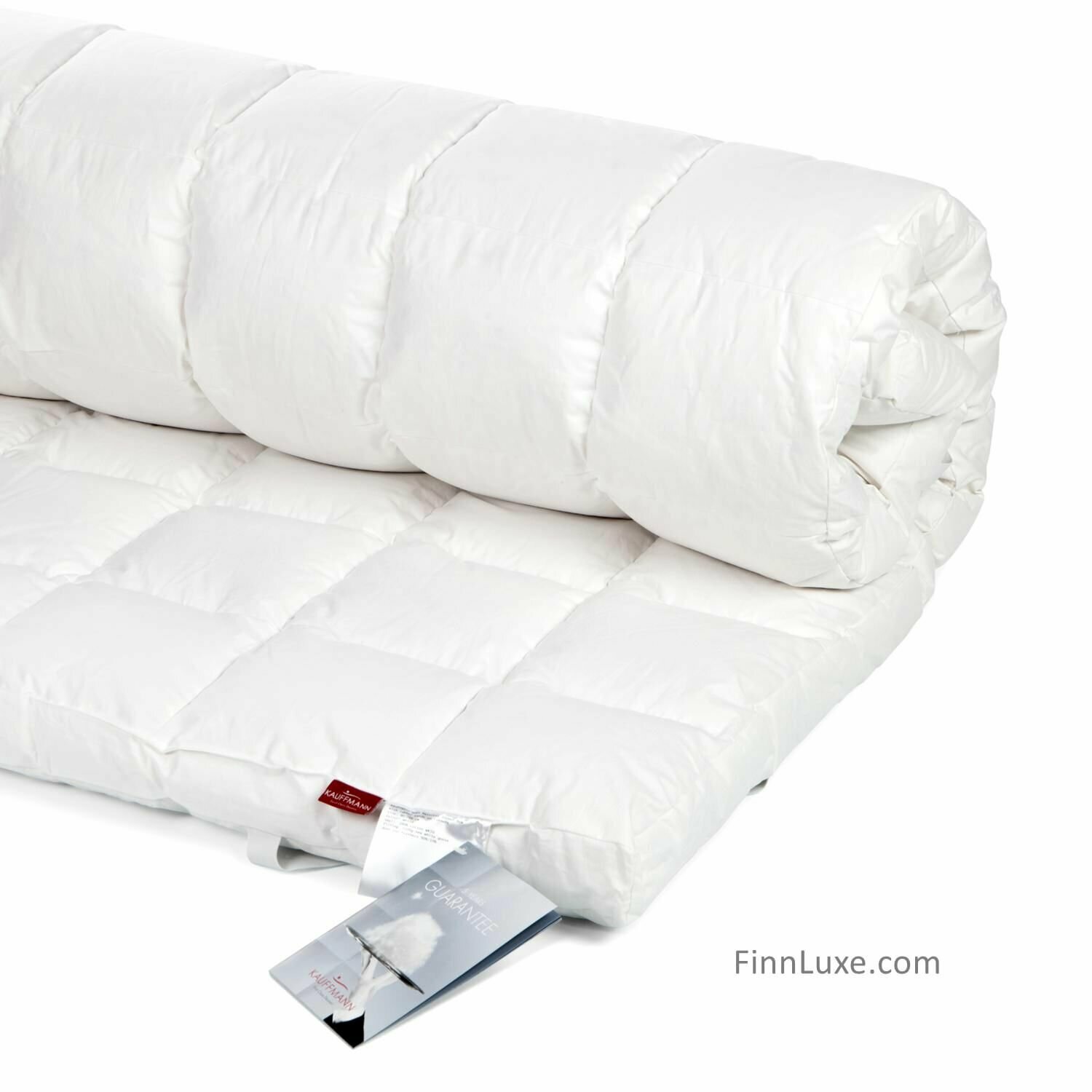 Перина пуховая Kauffmann 90x200 см, 90% гусиный пух, 10% мелкое перо