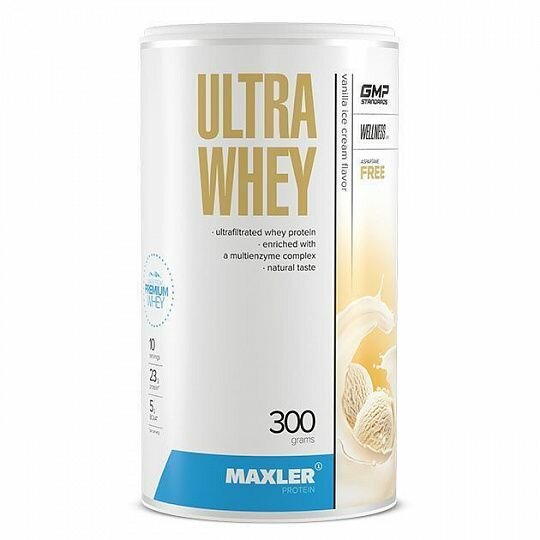 Сывороточный протеин для набора мышечной массы, Maxler Ultra Whey 300 g (can) (Vanilla Ice Cream)